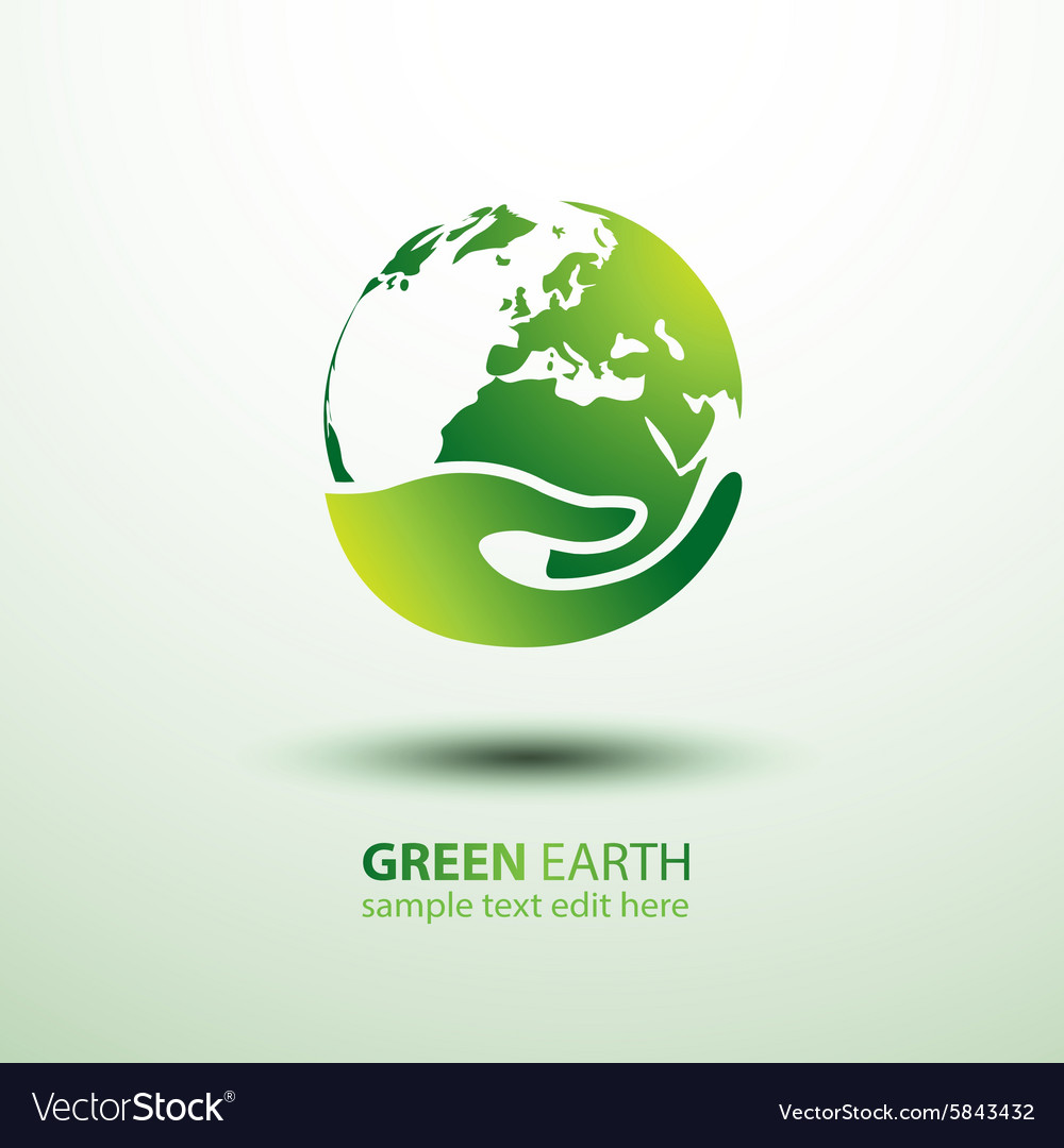Hand Earth Royalty Free Vector Image Vectorstock