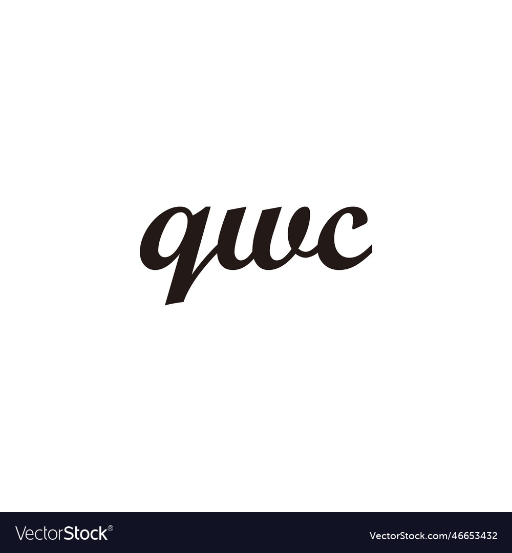 Letter qwc connect geometric symbol simple logo Vector Image