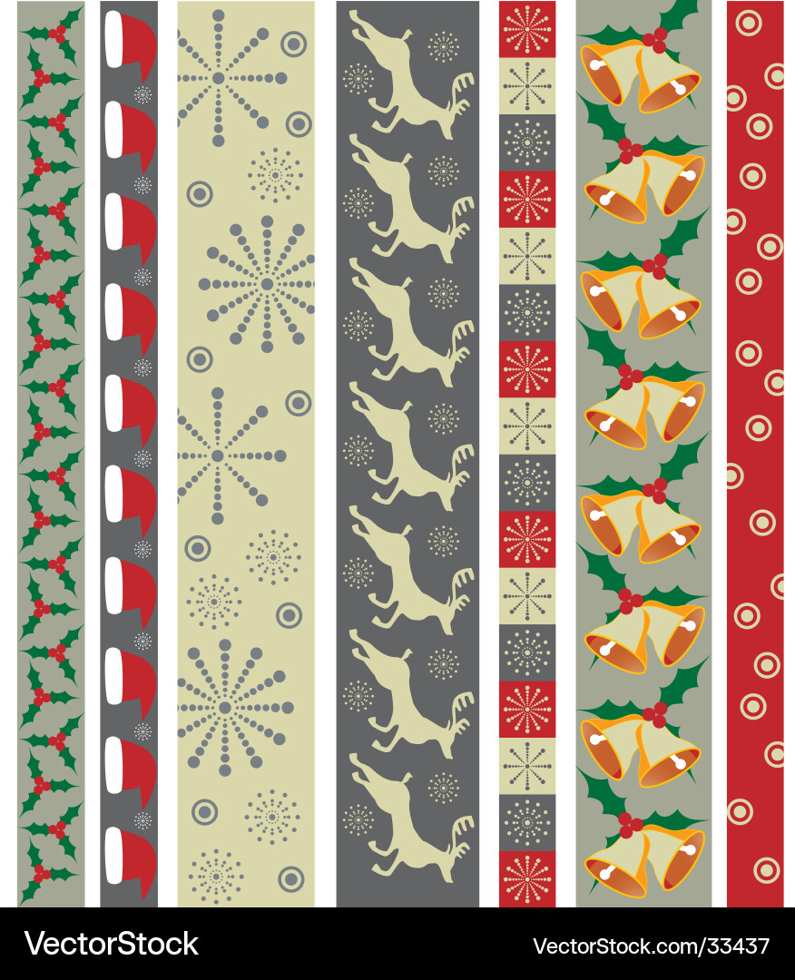 Christmas design border Royalty Free Vector Image