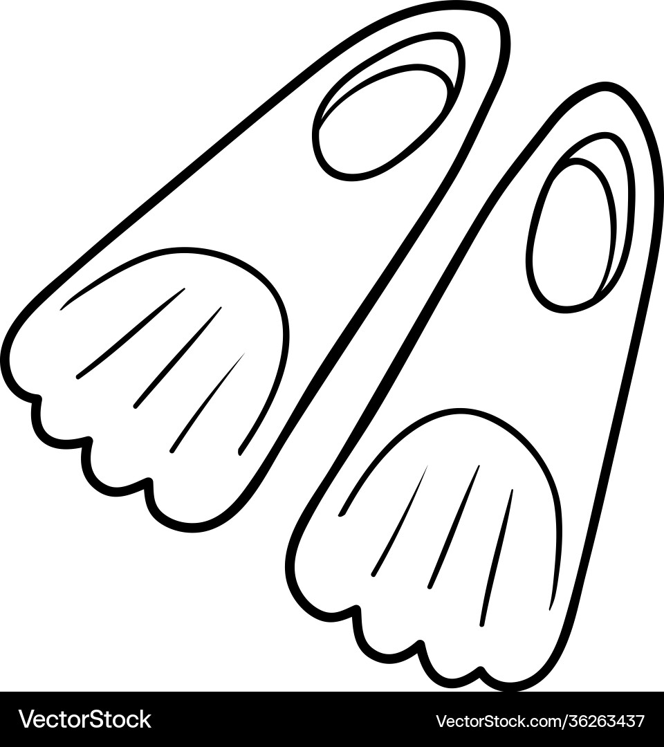 Coloring book flippers Royalty Free Vector Image