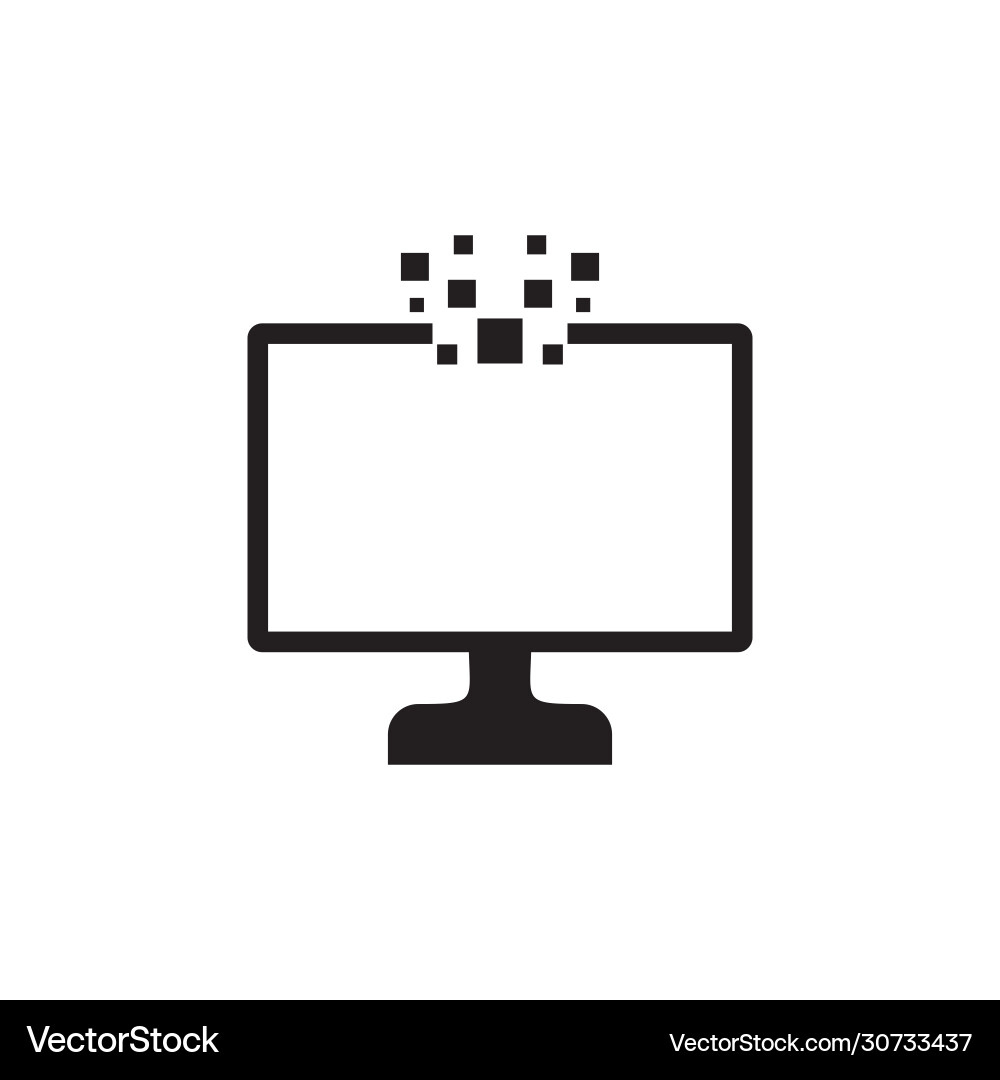 Computer Monitor Icon Vector