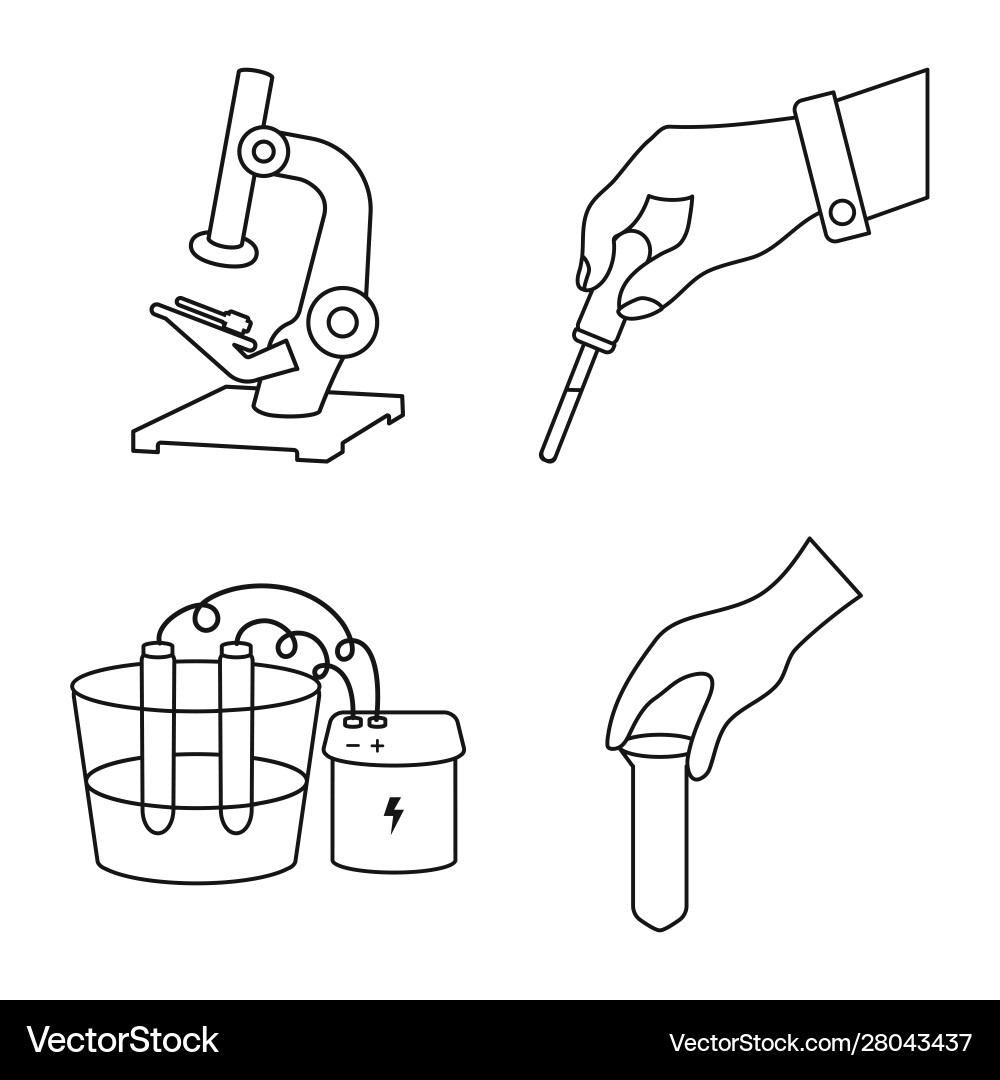 Design experiment and chemistry symbol Royalty Free Vector