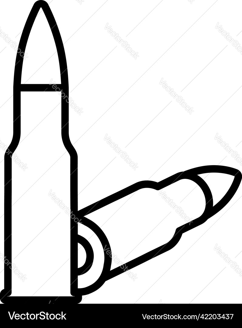 Icon of rifle ammo Royalty Free Vector Image - VectorStock