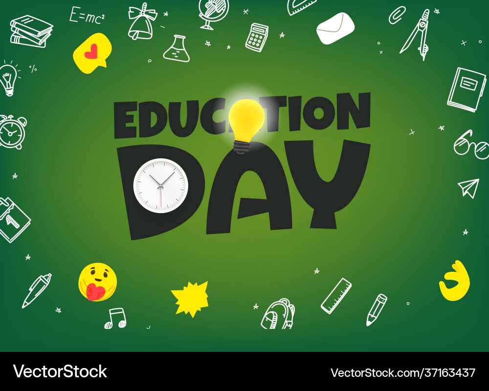 National education day greeting card Royalty Free Vector