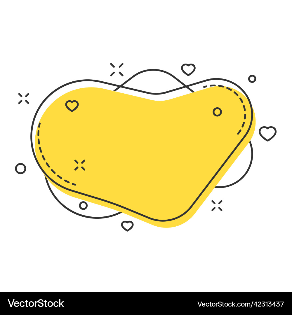 Trendy color fluid bubble shapes Royalty Free Vector Image