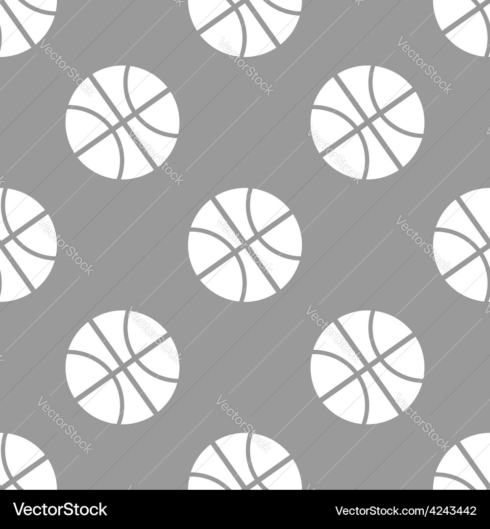 Basketball seamless pattern Royalty Free Vector Image