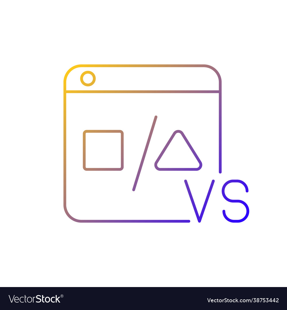Comparison platforms gradient linear icon Vector Image Comparison platforms gradient linear icon Vector Image