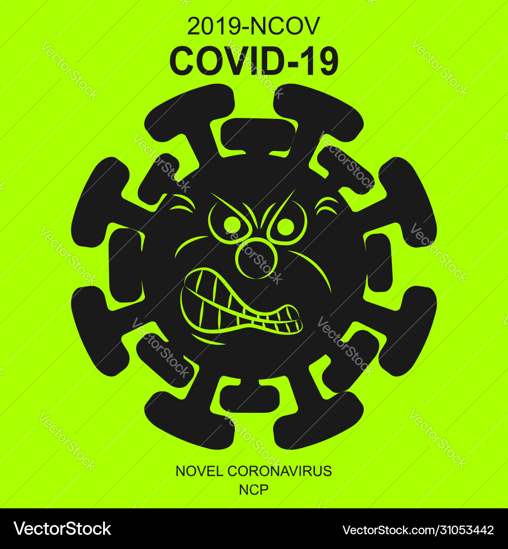 Evil coronavirus 2019-ncov corona virus icon Vector Image