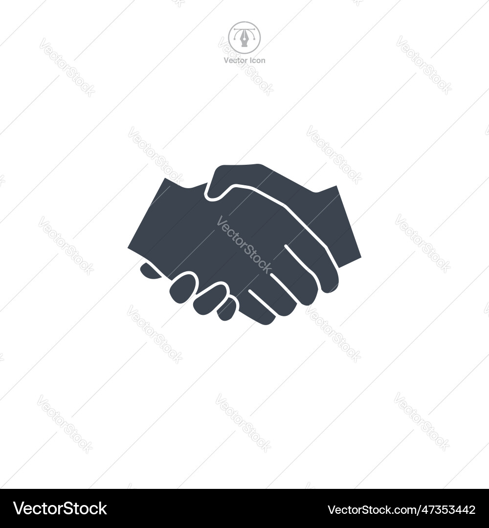 Handshake icon symbol template for graphic Vector Image