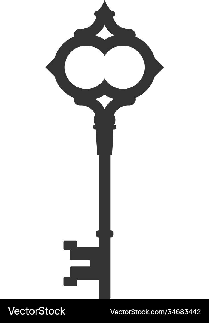 Key logo lock - door safe unlock password safety Vector Image