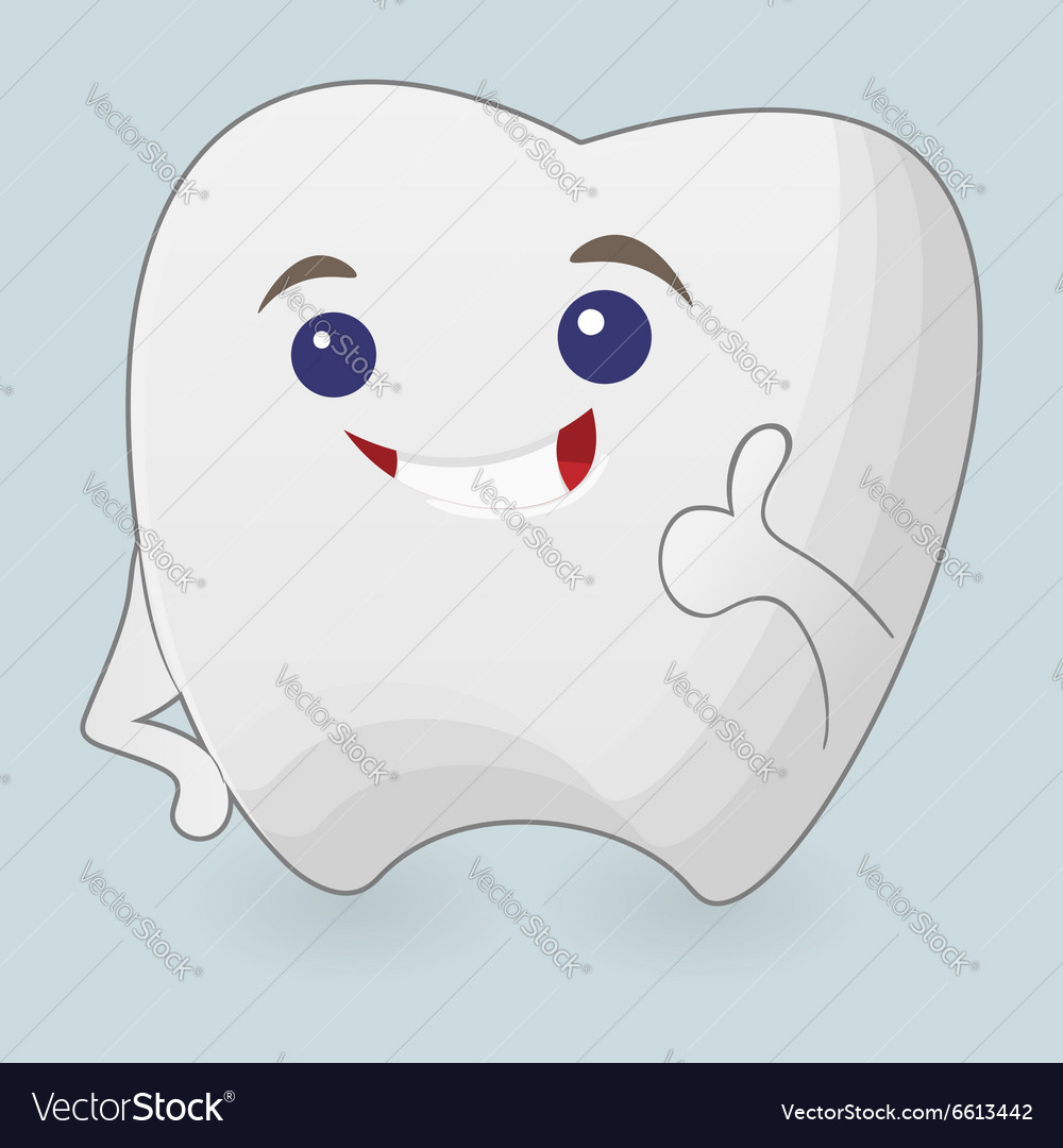 Winking tooth Royalty Free Vector Image - VectorStock
