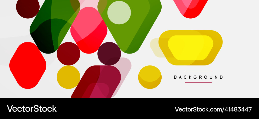 Abstract round geometric shapes and circles Vector Image