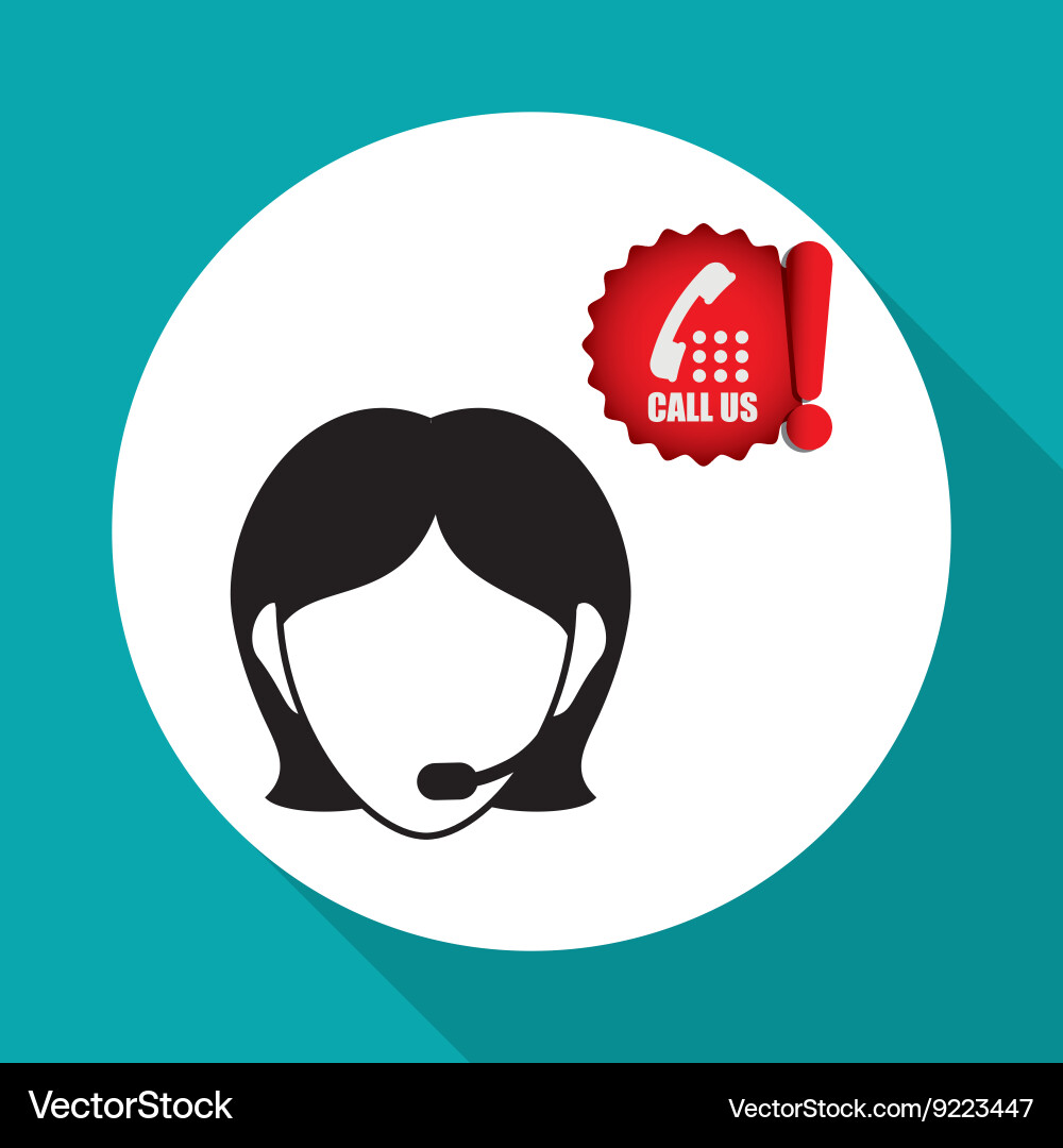 Call center design customer service icon Vector Image