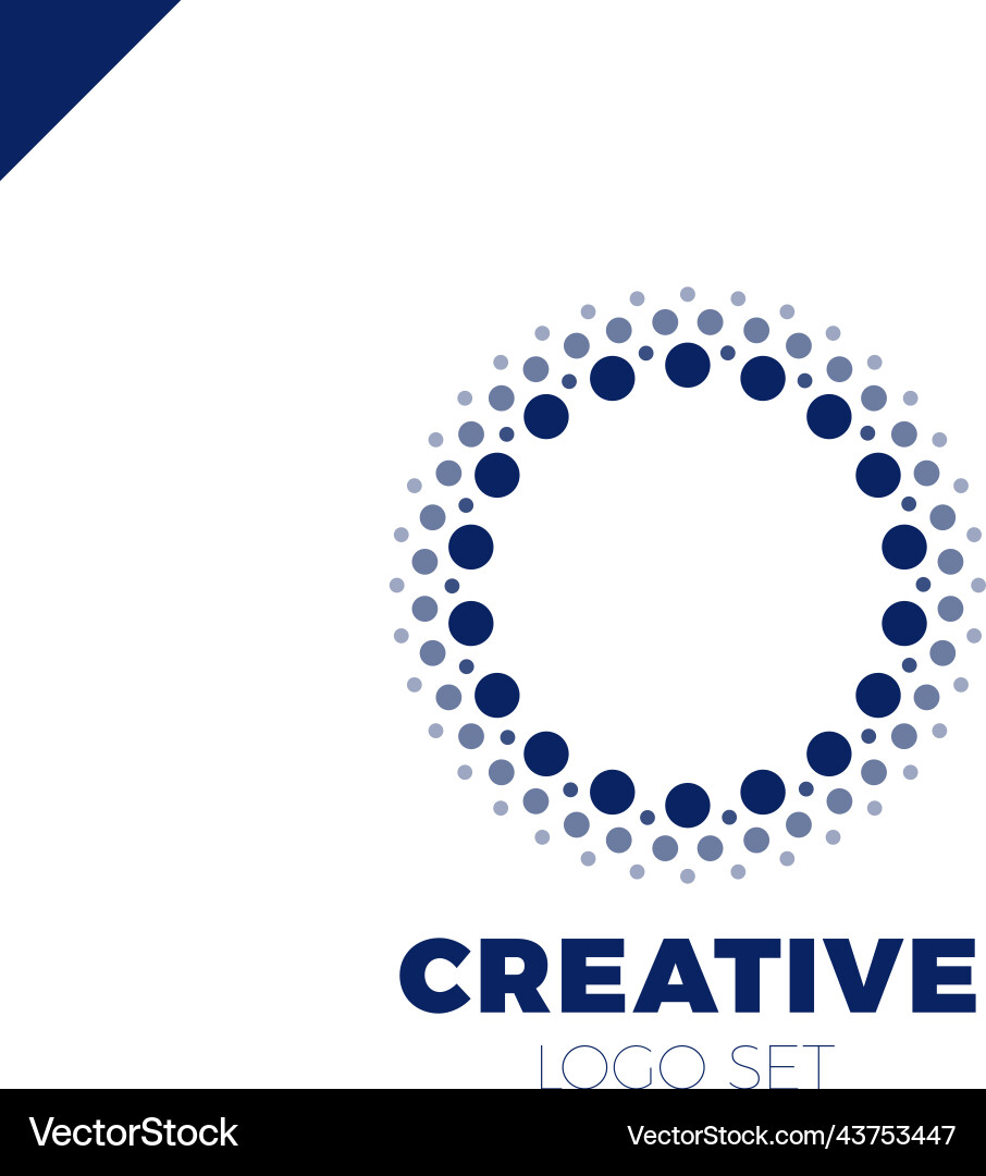 Clever and creative dots or point letter o logo Vector Image