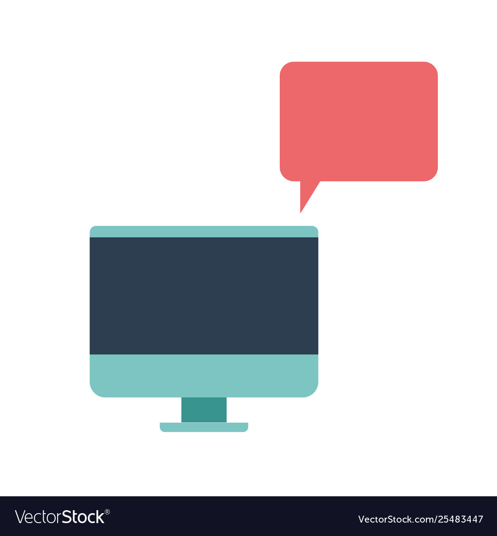 Computer screen with white background Royalty Free Vector