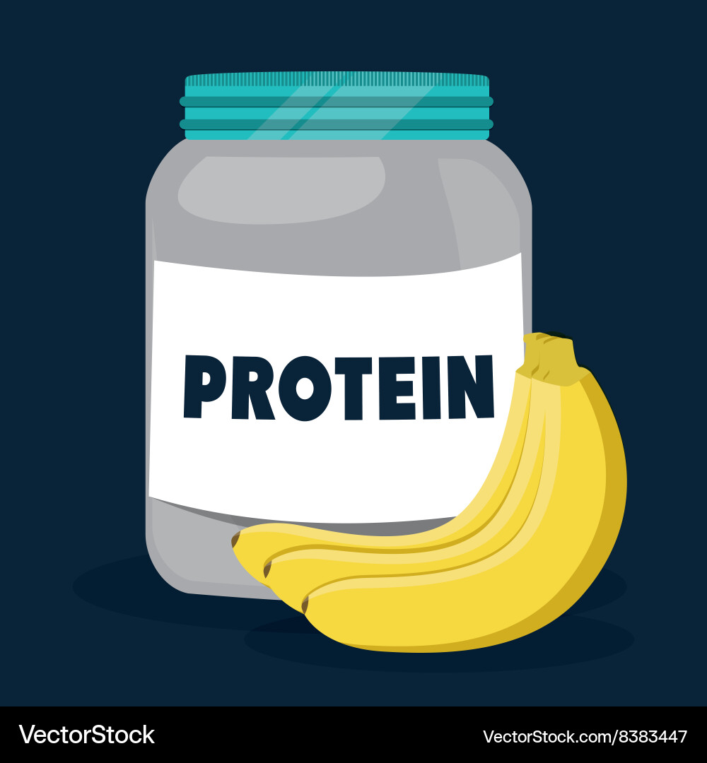 Design of protein supplement Royalty Free Vector Image