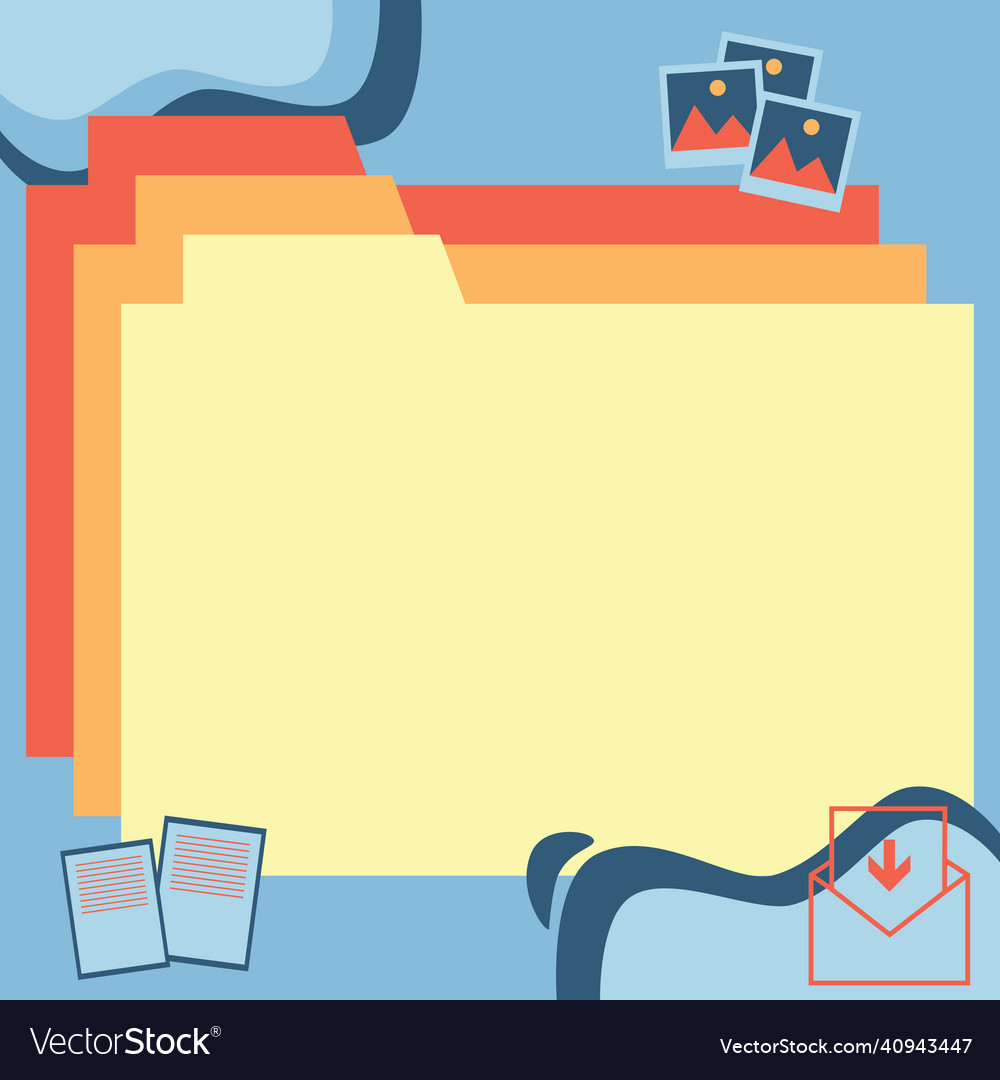 Desktop folders inside web browser showing recent Vector Image Desktop folders inside web browser showing recent Vector Image