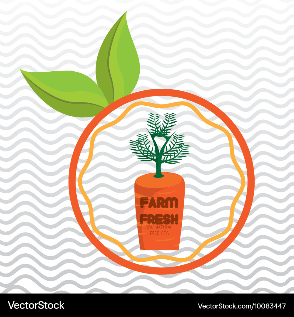 Farm fresh food symbol Royalty Free Vector Image