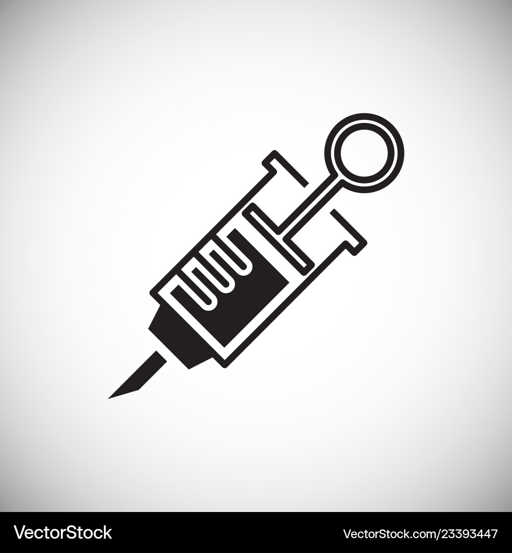 Syringe icon on white background for graphic Vector Image