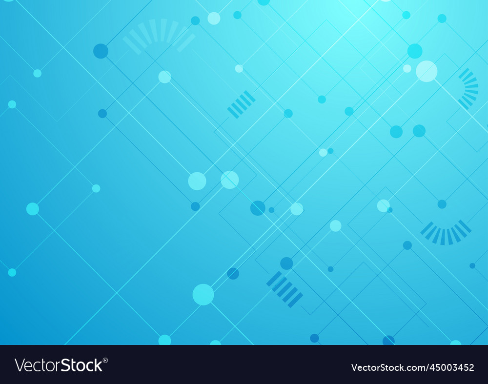 Abstract Blue Tech Circuit Board Lines Drawing Vector Image