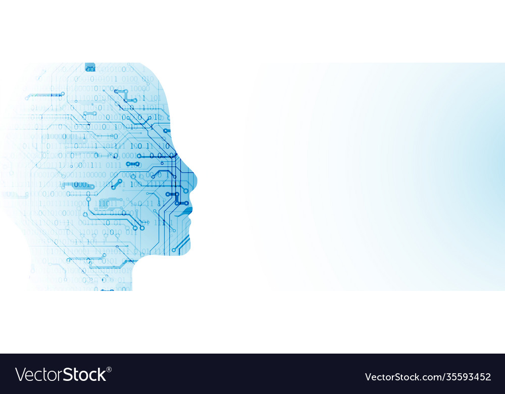 Artificial intelligence concept technology Vector Image