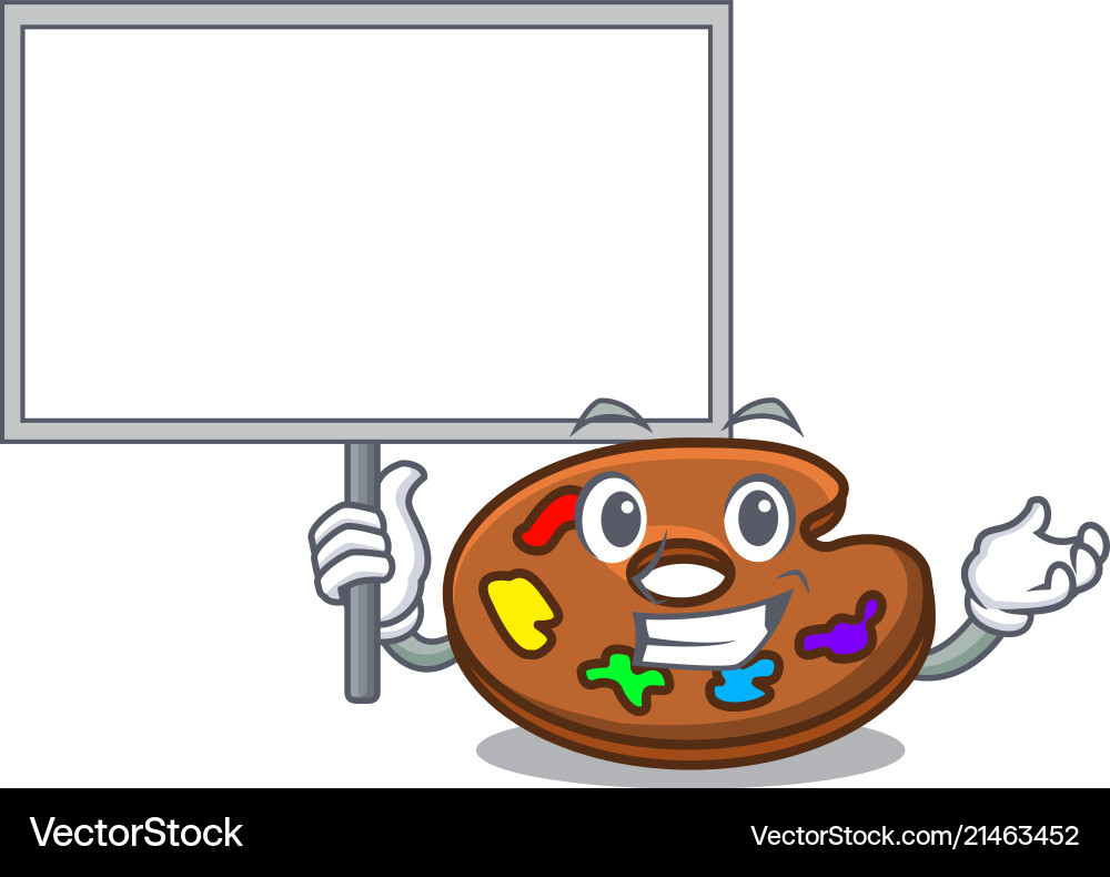 Bring board palette character cartoon style Vector Image