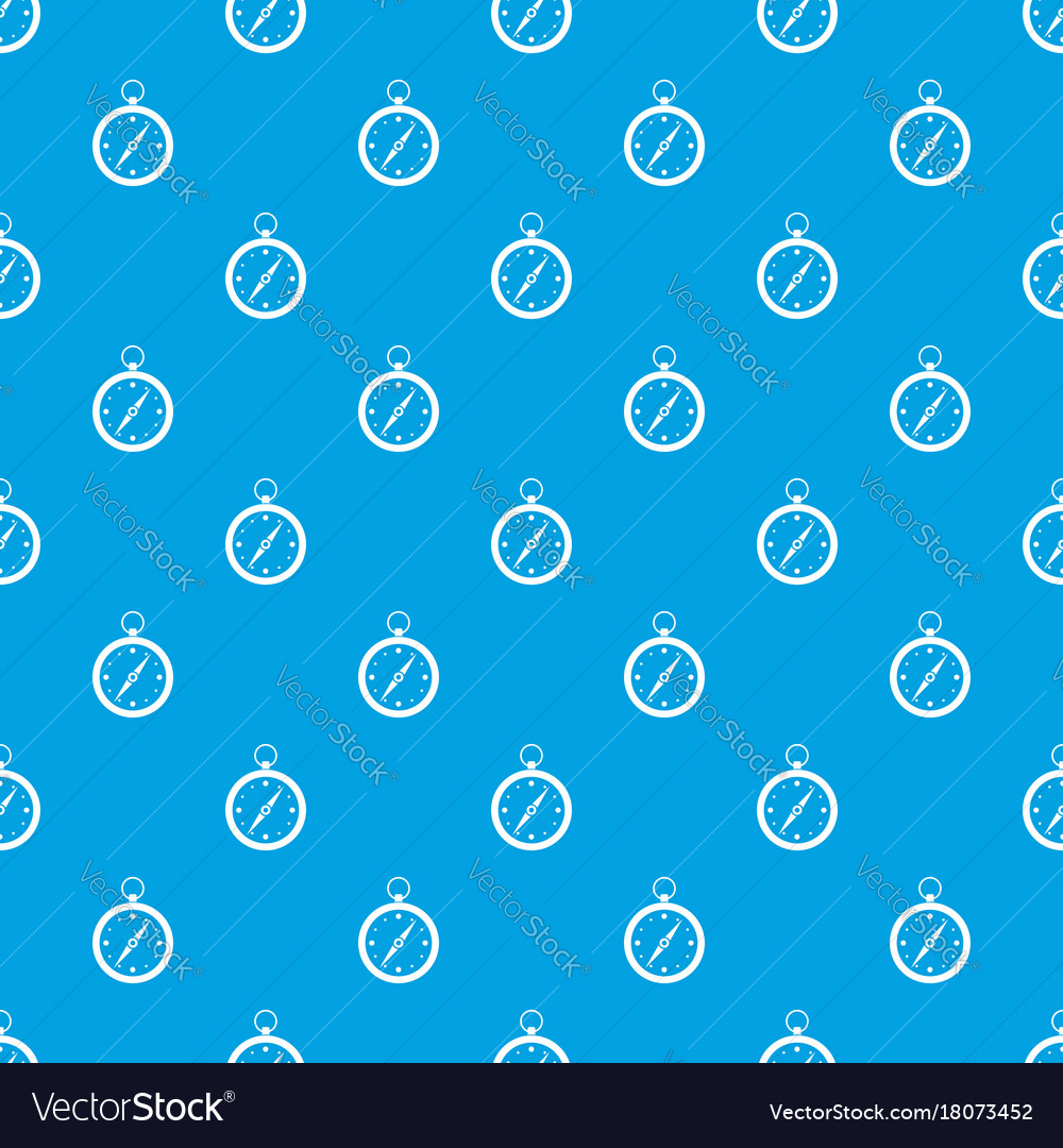 Compass pattern seamless blue Royalty Free Vector Image