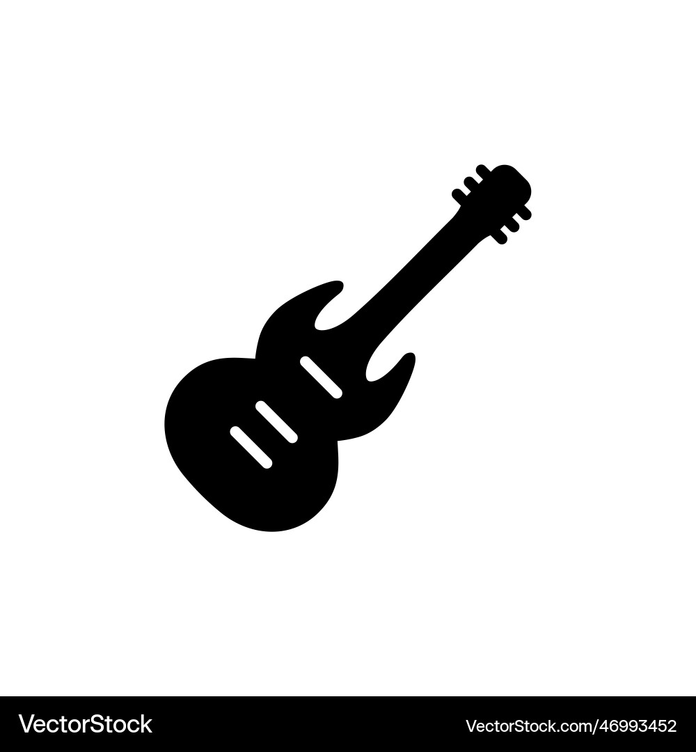 Guitar icon musical instrument sign Royalty Free Vector