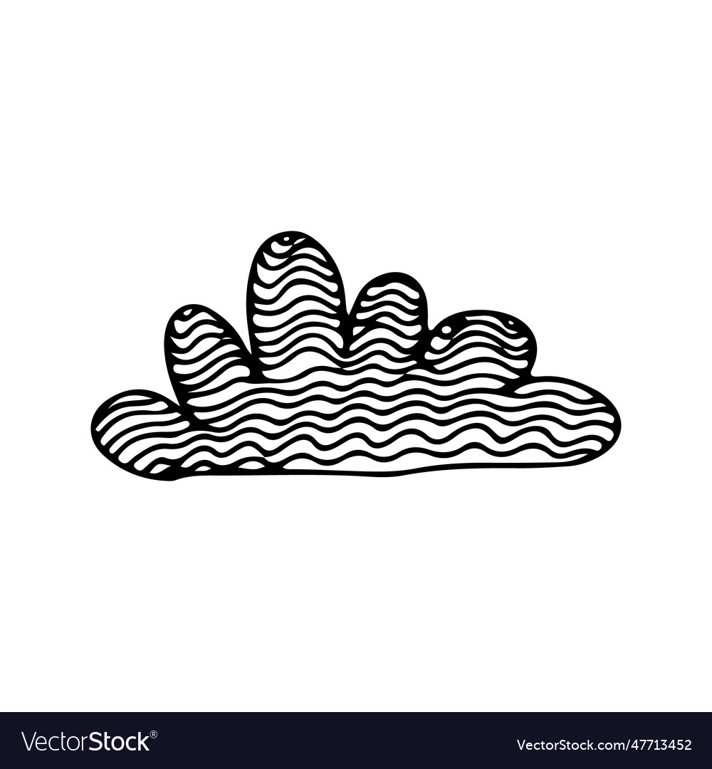 Hand drawn cloud Royalty Free Vector Image - VectorStock