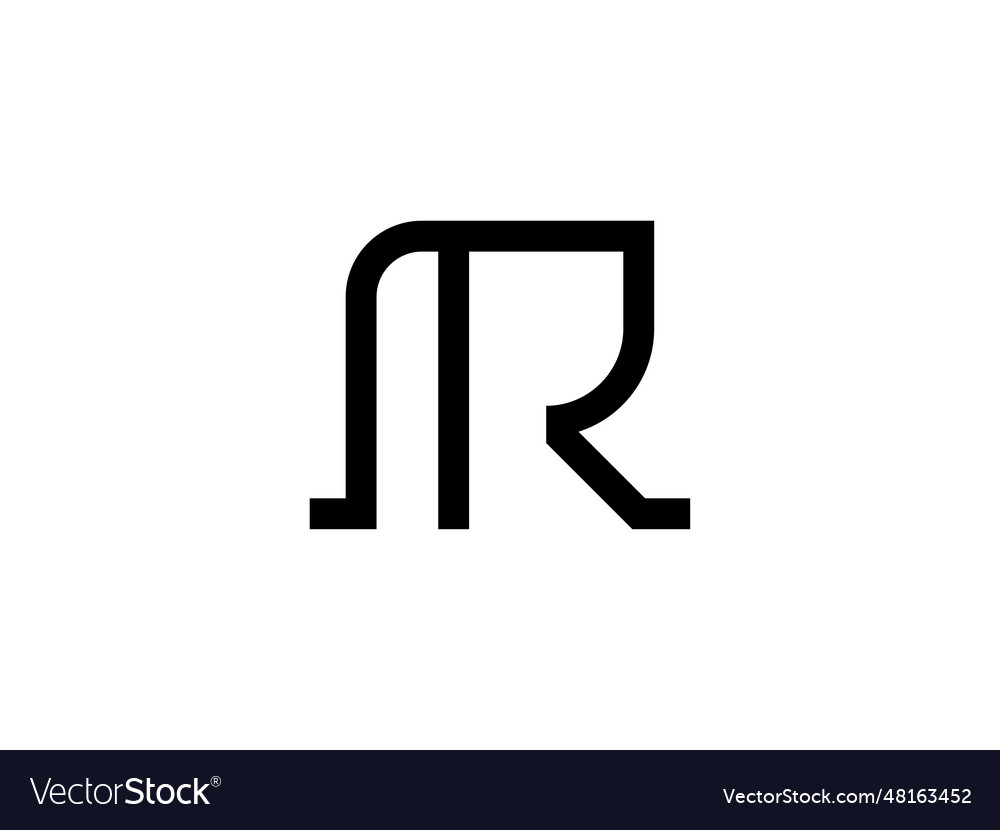 R letter monogram logo design Royalty Free Vector Image