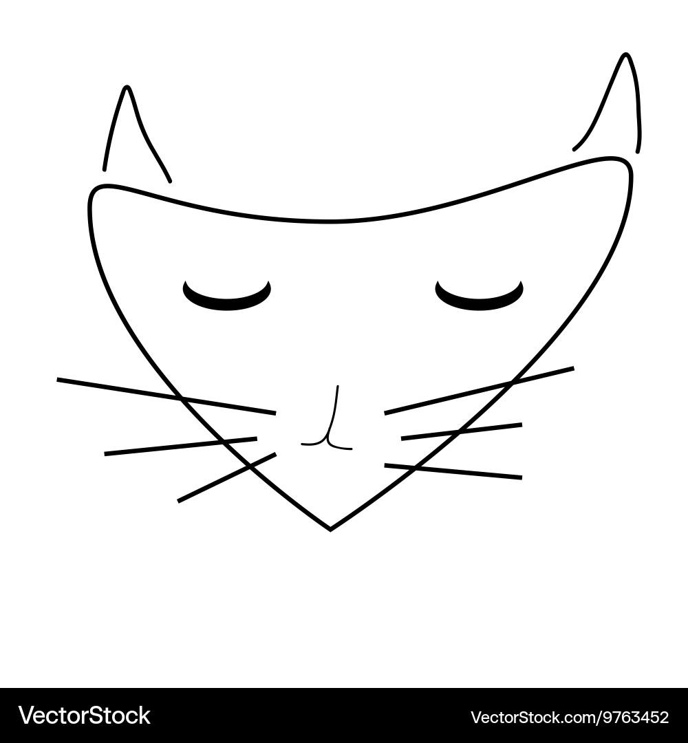 Sign face of cat 3607 Royalty Free Vector Image