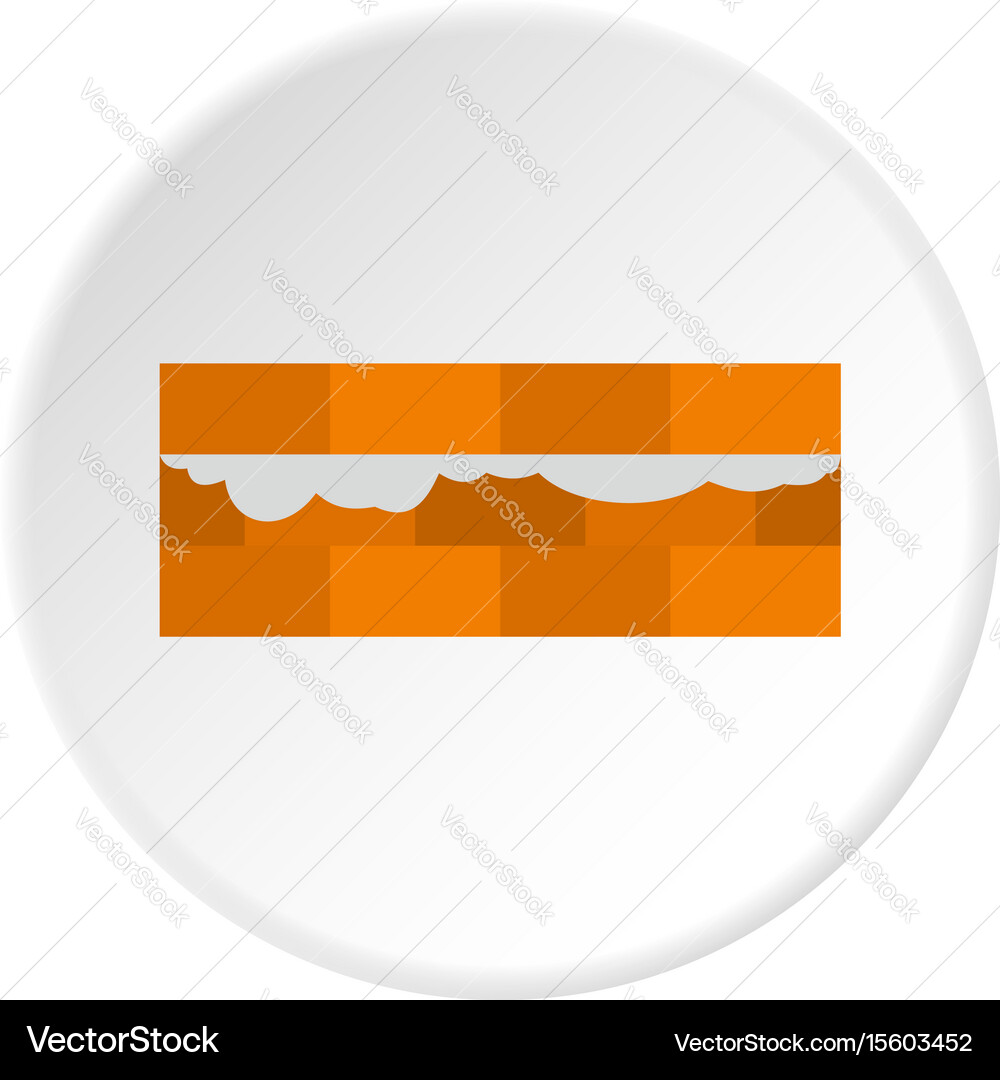 Wall bricks icon circle Royalty Free Vector Image