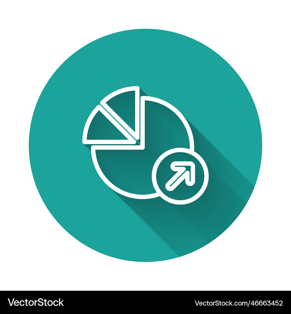 White line financial growth icon isolated Vector Image