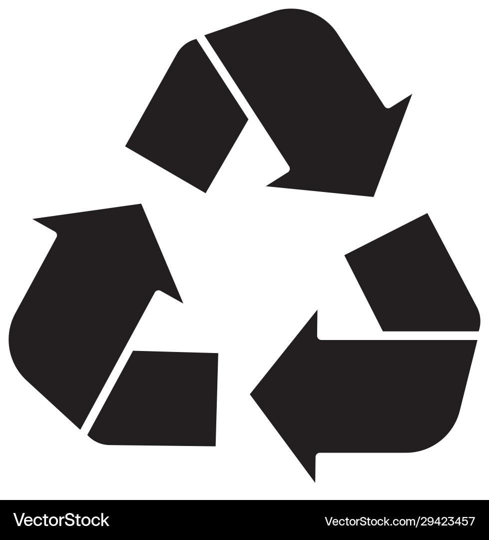 Arrows recycle symbol ecology icon Royalty Free Vector Image