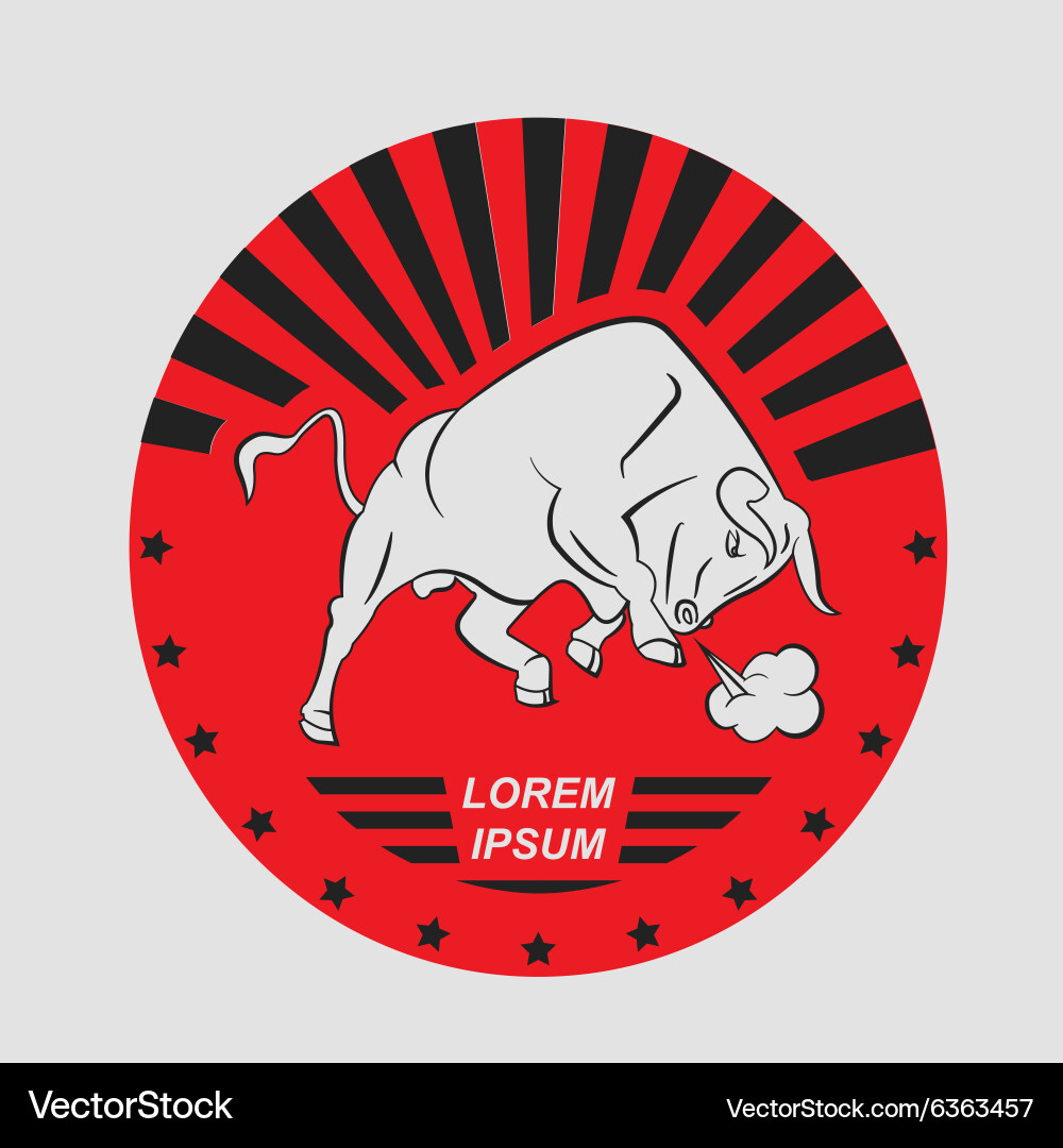 Bull logo and badges templates Royalty Free Vector Image