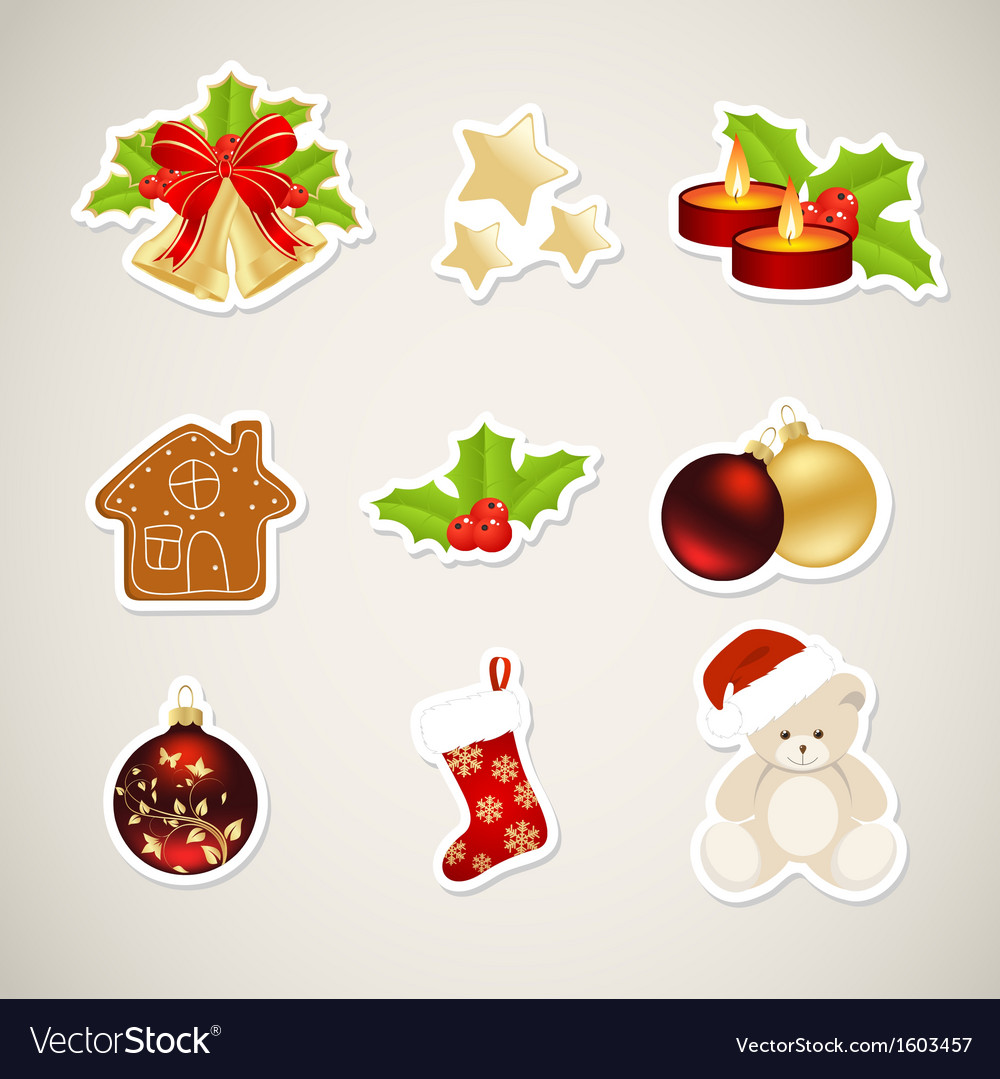 Christmas set Royalty Free Vector Image - VectorStock