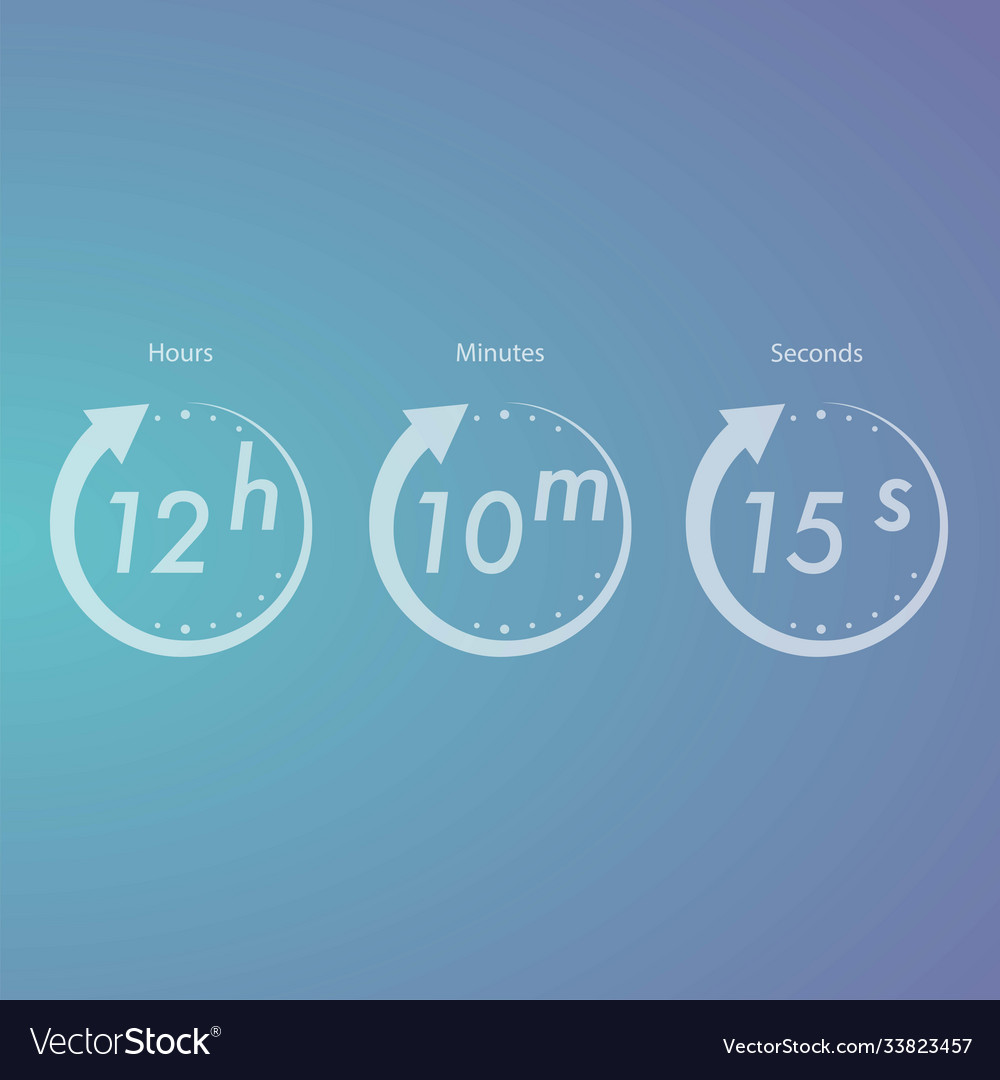 Clock counter timer background Royalty Free Vector Image