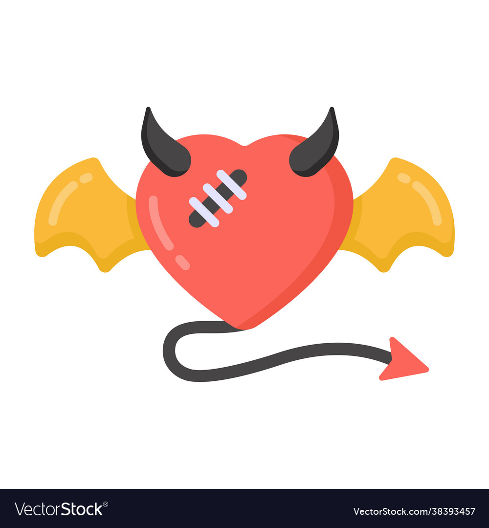 Devil heart Royalty Free Vector Image - VectorStock