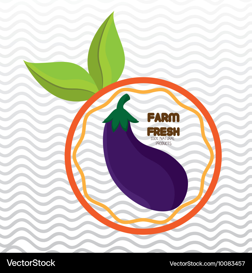 Farm fresh food symbol Royalty Free Vector Image