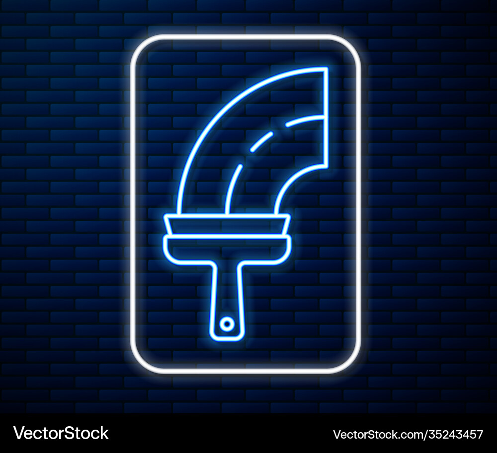 Glowing neon line cleaning service with rubber Vector Image