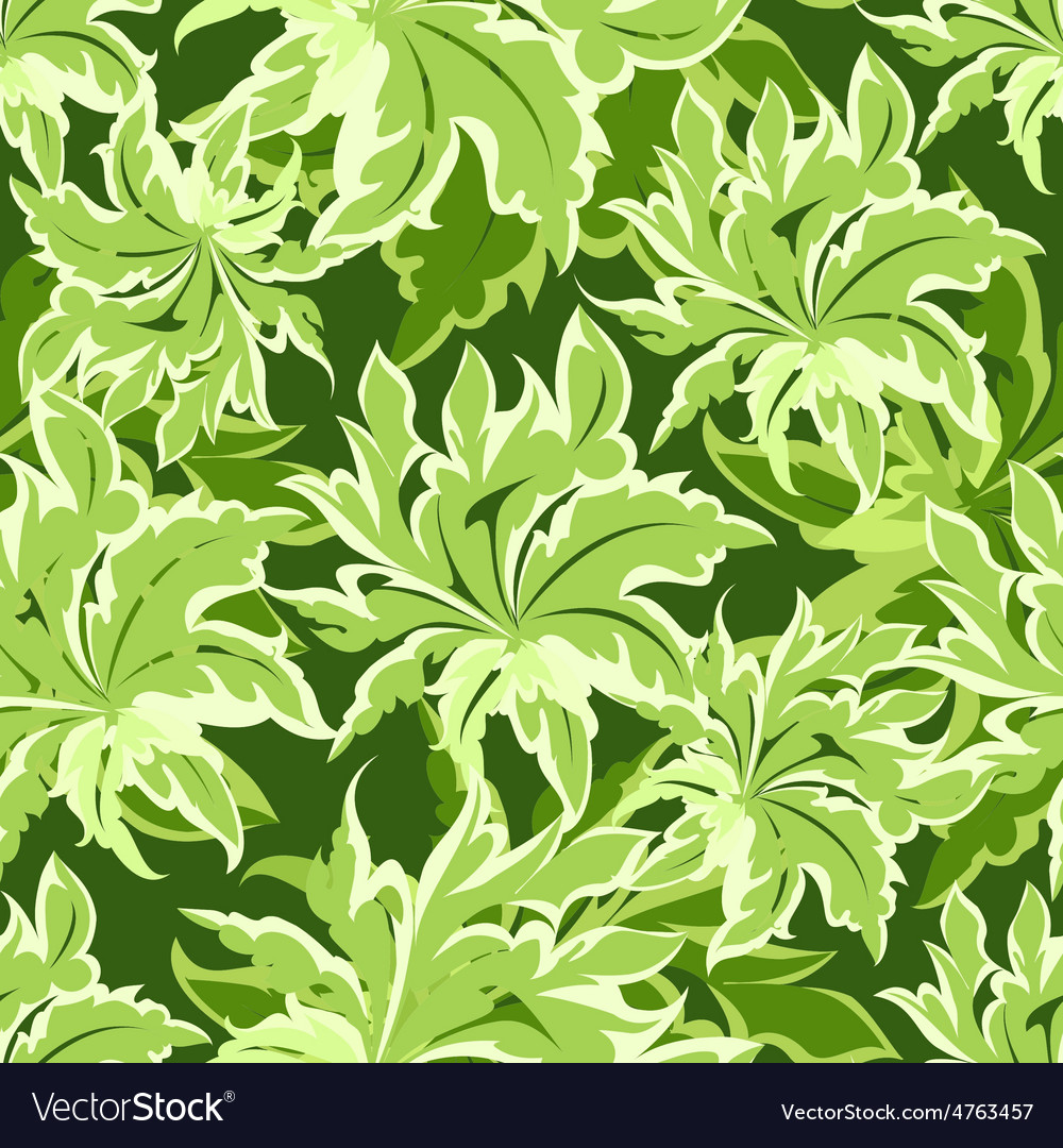 Green leaves pattern Royalty Free Vector Image