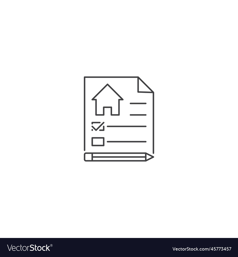 Real Estate Contract Agreement Or Rental Document Vector Image