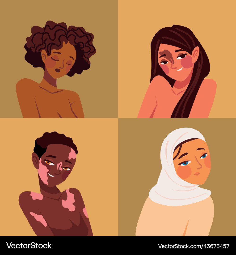 Set of diversity and inclusion Royalty Free Vector Image