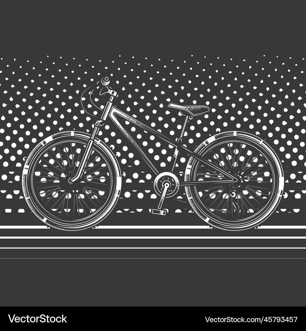 Sports bicycle with large wheels Royalty Free Vector Image