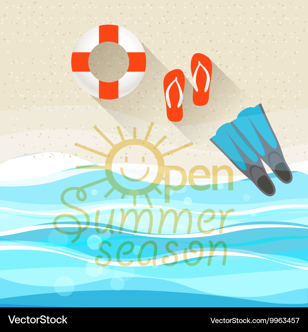 Summer seaside vacation Royalty Free Vector Image