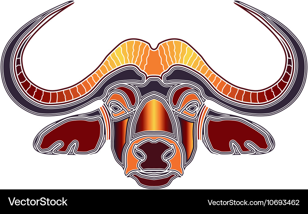 Bright bull portrait zodiac taurus sign Royalty Free Vector