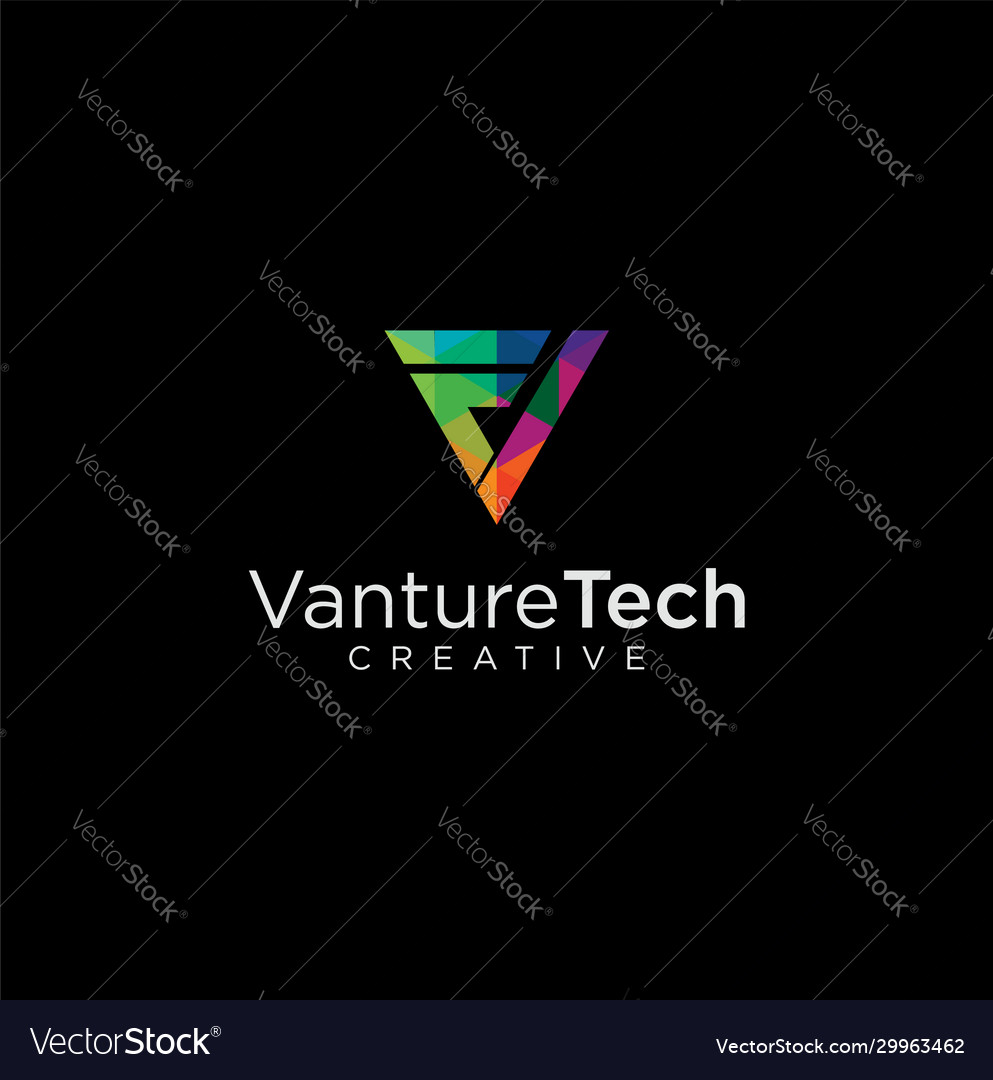 Cinema tech logo movie emblem template Royalty Free Vector