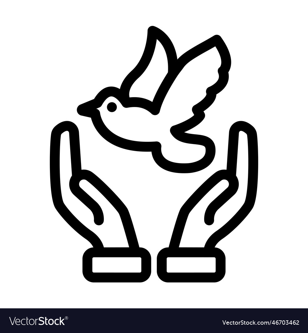 Freedom thick line icon for personal Royalty Free Vector