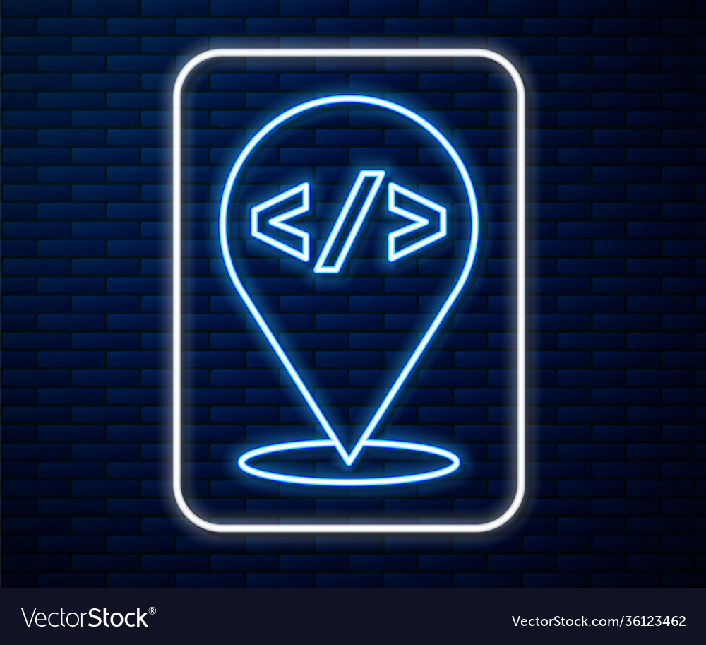 Glowing neon line web design and front end Vector Image