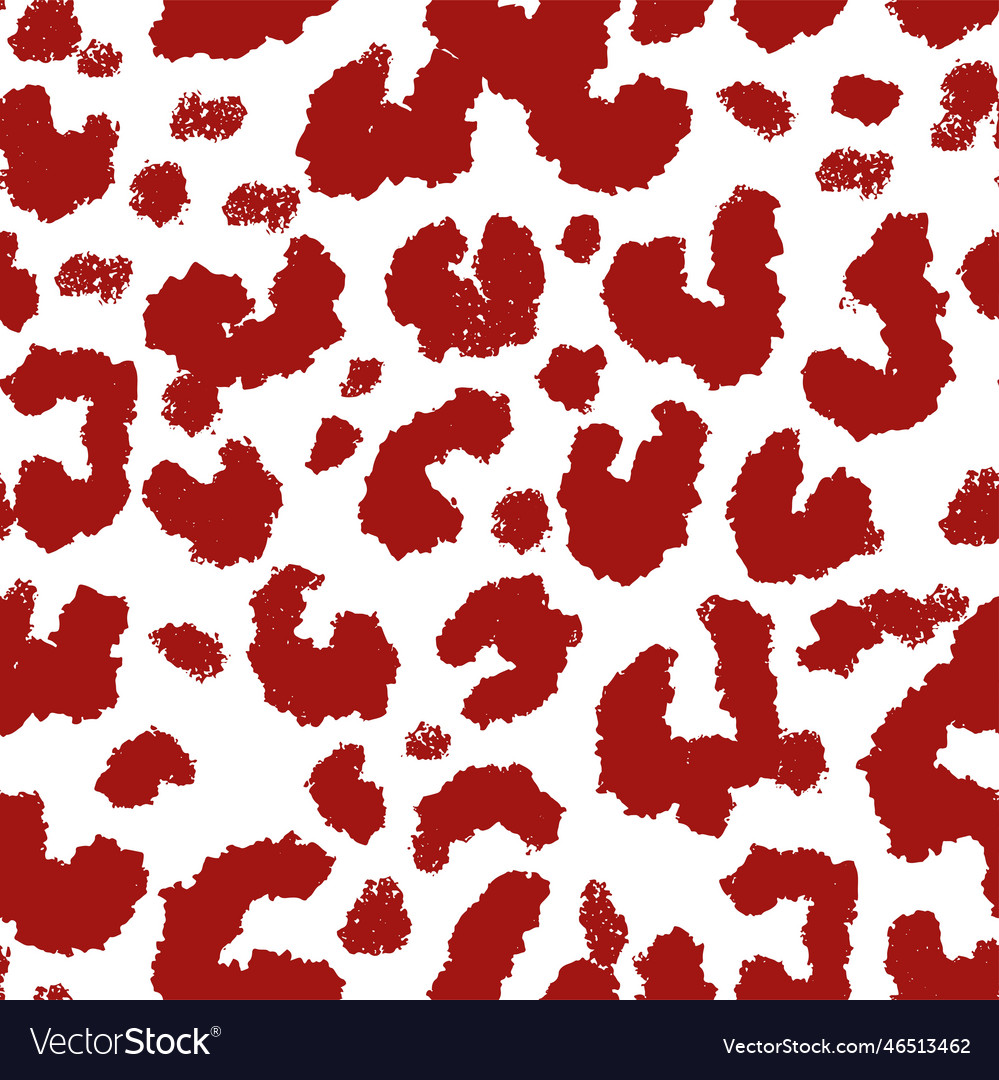 Repeatable red leopard print pattern Royalty Free Vector